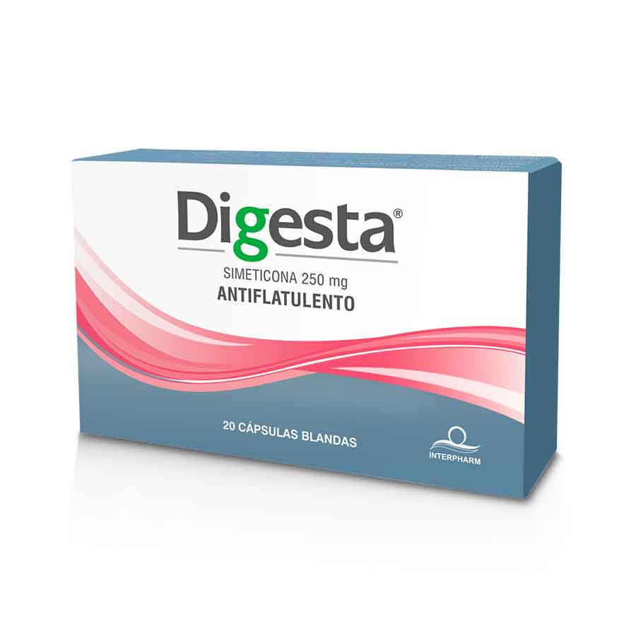 Antiácido digesta 250 mg cápsulas blandas x 20 - Pharmacys