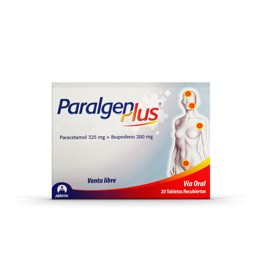 Analgésico paralgen 200 mg x 325 mg tableta x 20 - Pharmacys