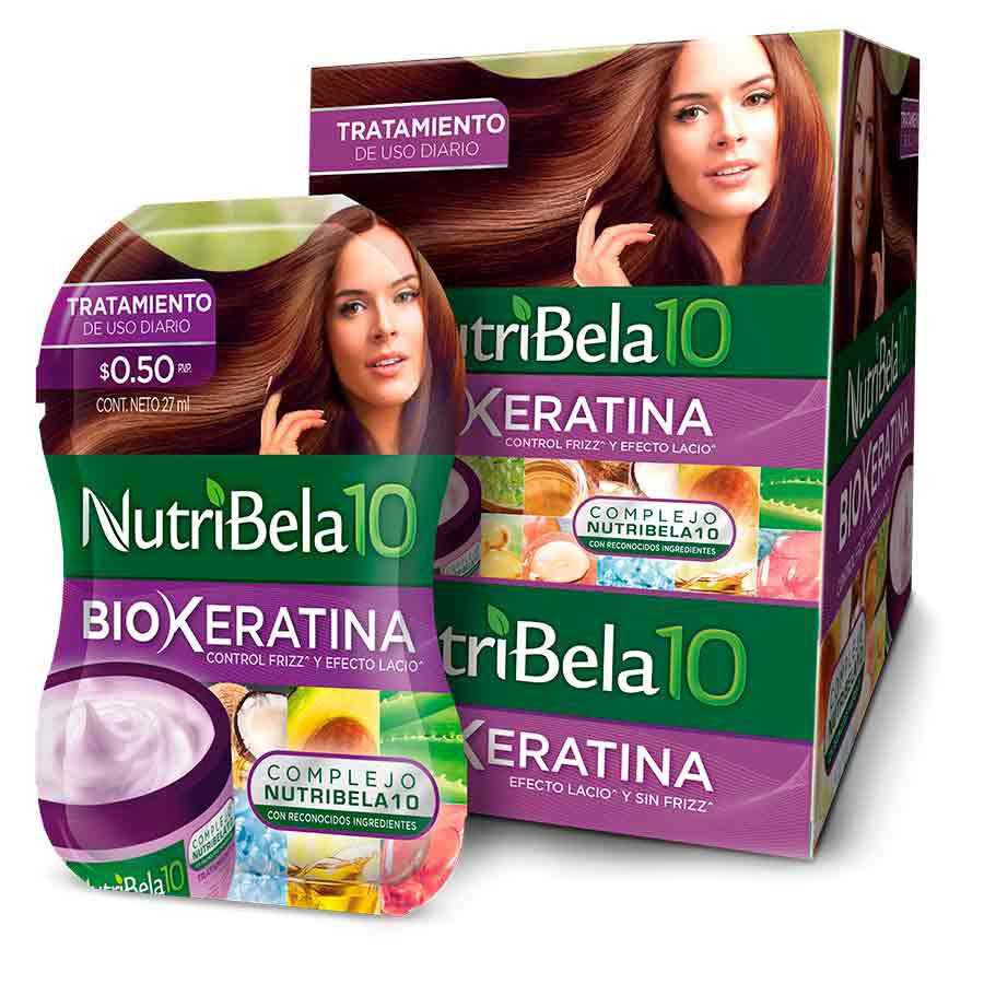 Tratamiento capilar nutribela 10 biokeratin 14 sachets - Pharmacys