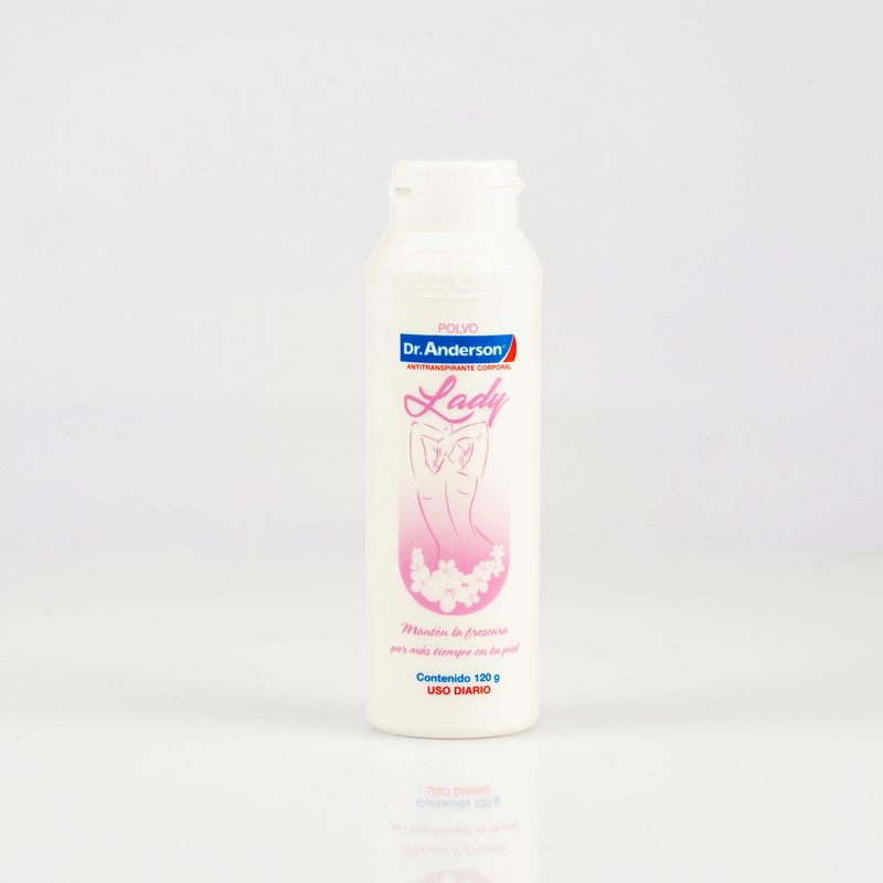 Antitranspirante dr anderson lady en polvo 120 gr - Pharmacys