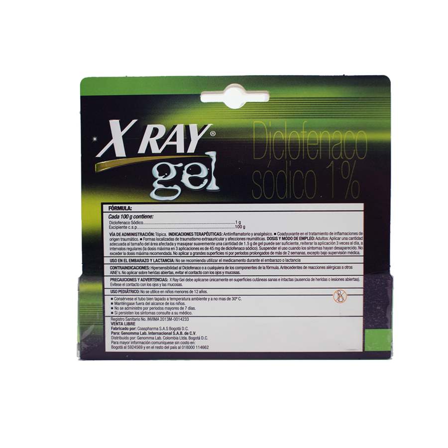 Gel tópico x ray 1 g 30 g - Pharmacys